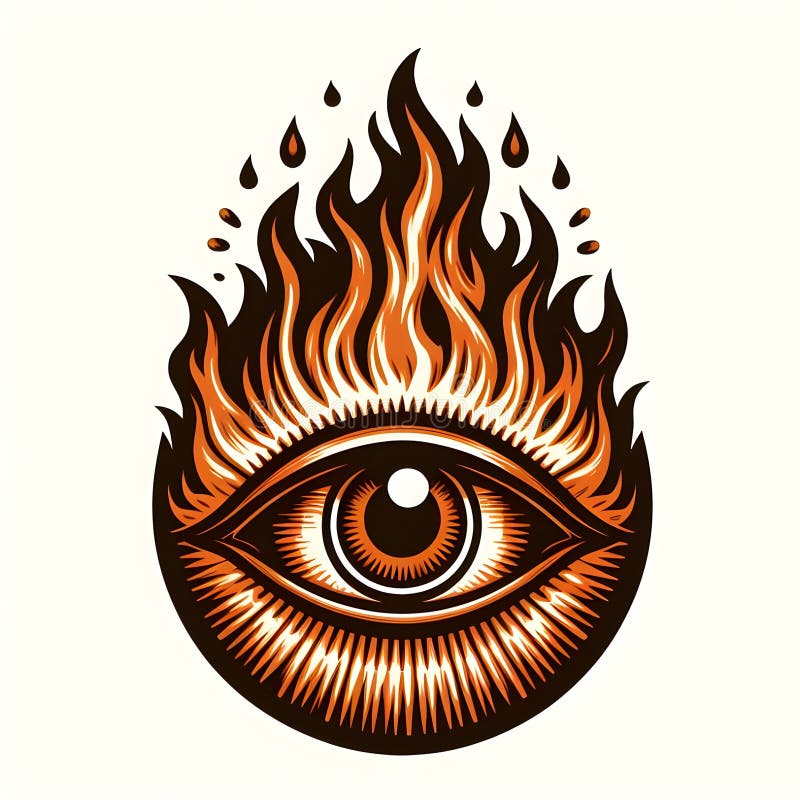 All-seeing Eye, 2D Vector Illustration. Stock Illustration ...