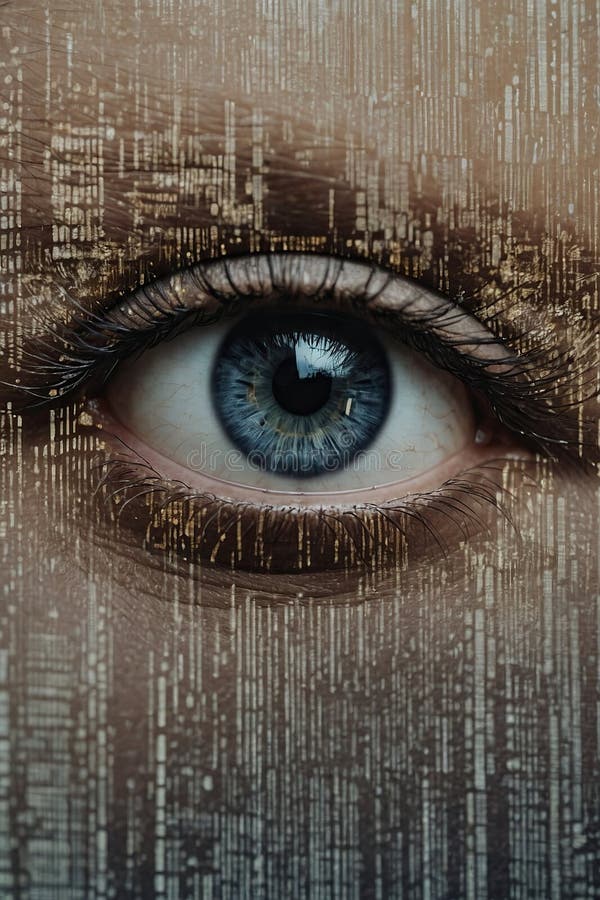 All-Seeing Eye with Digital Pixel Patterns Symbolizing it Services ...
