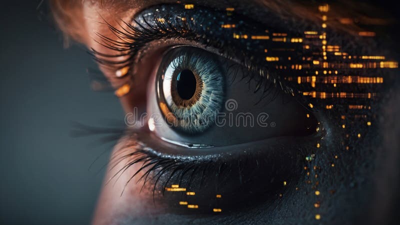All-Seeing Eye with Digital Pixel Patterns Symbolizing it Services ...