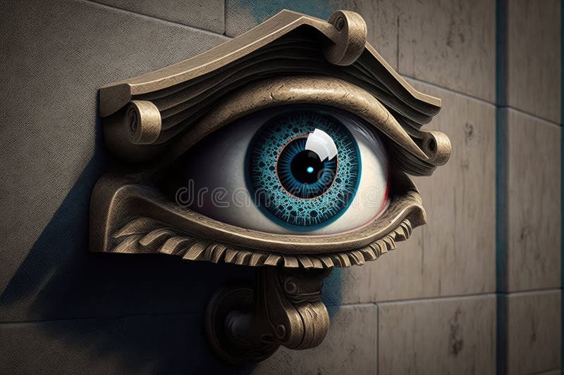 All-seeing Eye Embedded in Security Camera, Keeping Watch Over Store or ...