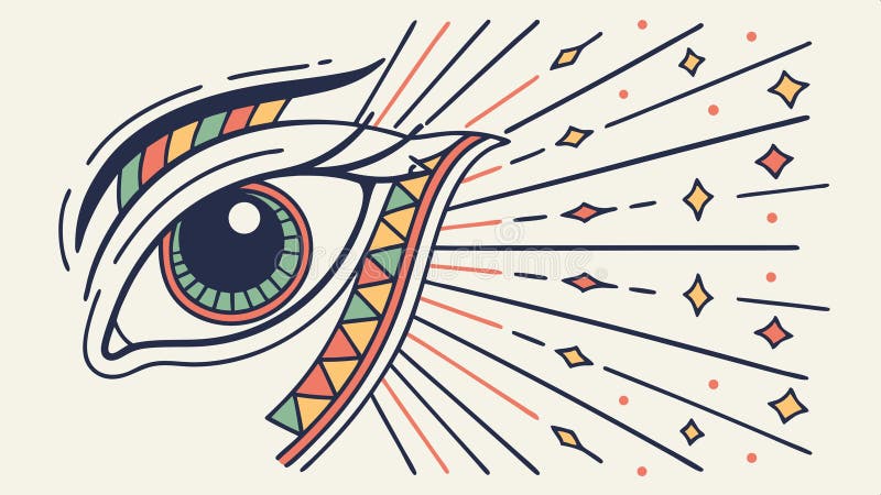 All Seeing Eye with Energetic Waves, Vision and Perception Vector ...