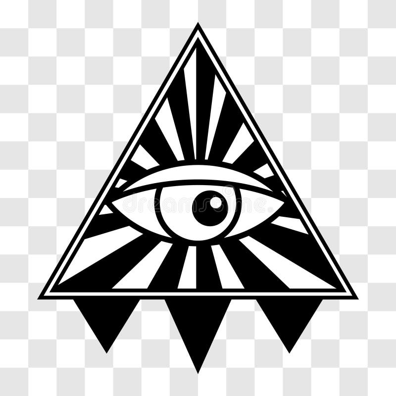 All-seeing Eye. Eye in a Triangle. Vector Illustration Isolated on ...