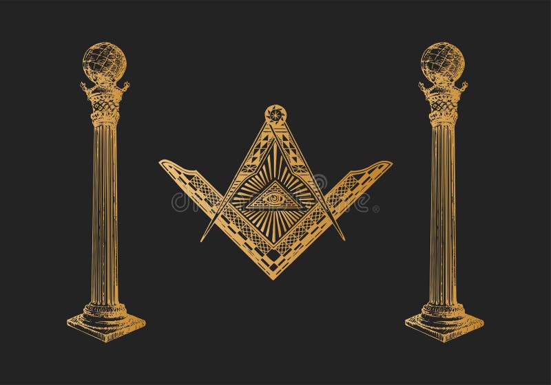 Masonic Symbol Pillar Stock Illustrations – 22 Masonic Symbol Pillar ...