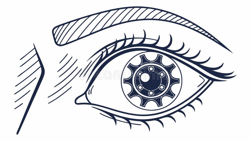 All-Seeing Eye with Gears Intelligence Vector, Vector Design Generative ...