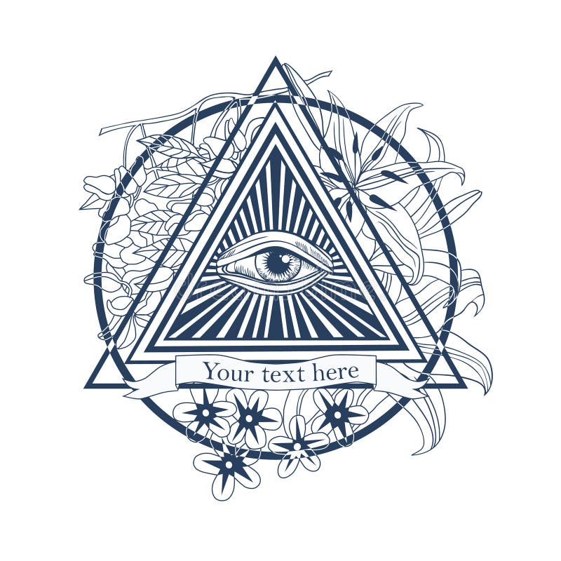 All Seeing Eye Illustration. Tatoo, Masonic Symbol, Stock Vector ...