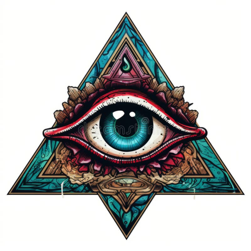 An All Seeing Eye in the Middle of Space. Generative AI Image. Stock ...