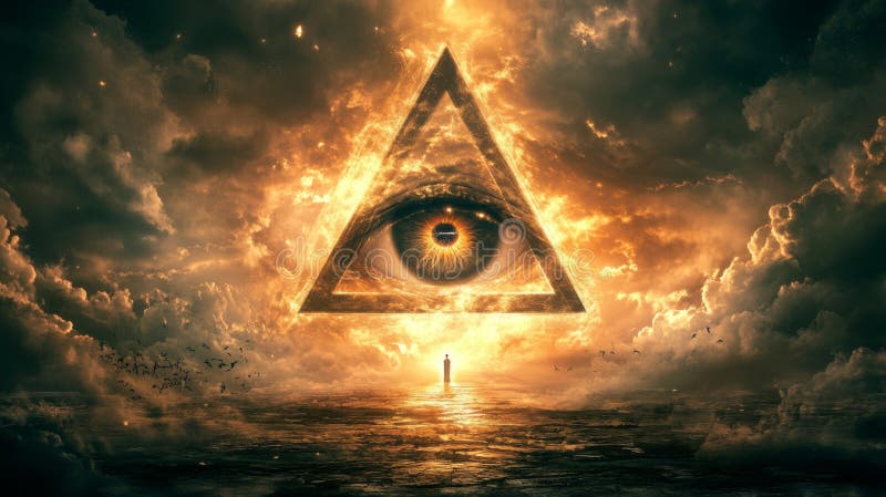 The All-Seeing Eye of Providence Stock Illustration - Illustration of ...
