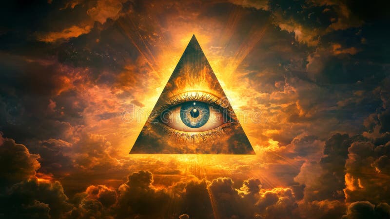 The All-Seeing Eye of Providence Stock Illustration - Illustration of ...