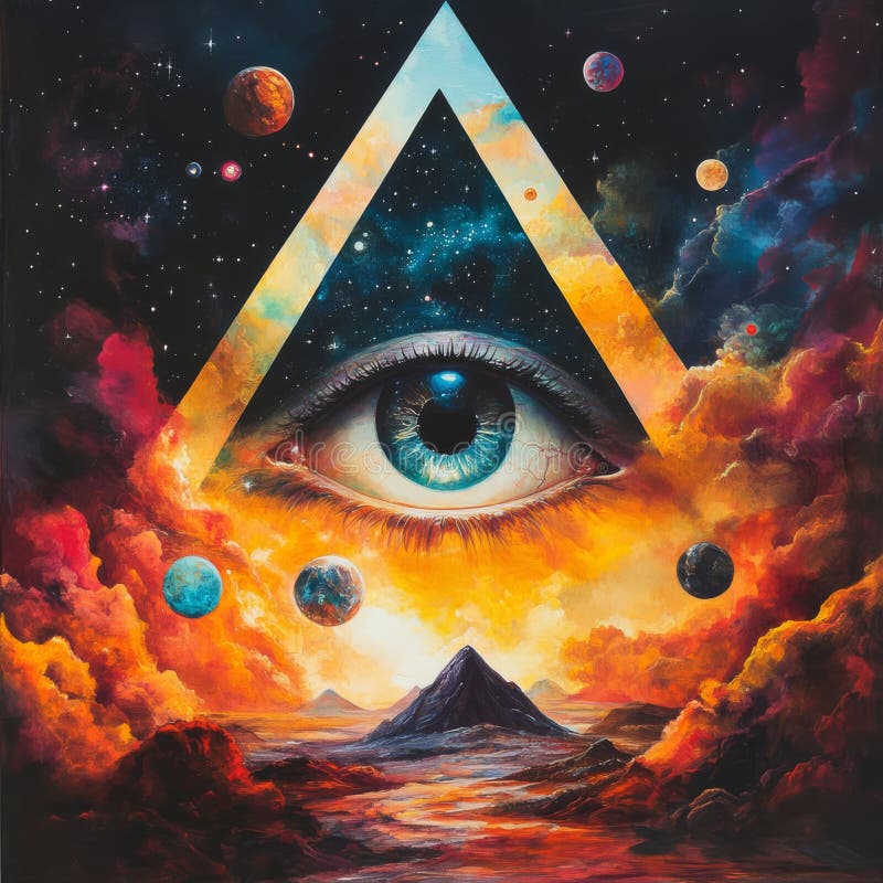 The All-Seeing Eye of Providence Stock Illustration - Illustration of ...