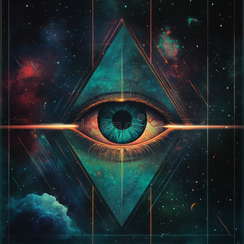 The All-Seeing Eye of Providence Stock Illustration - Illustration of ...