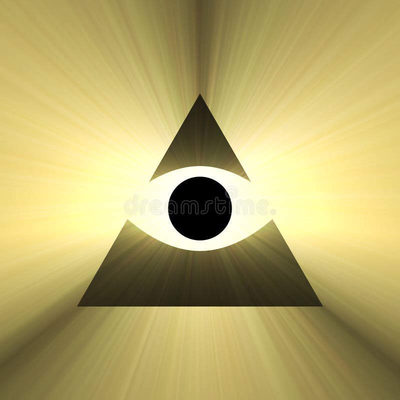 All Seeing Eye Pyramid with Light Flare Stock Illustration ...