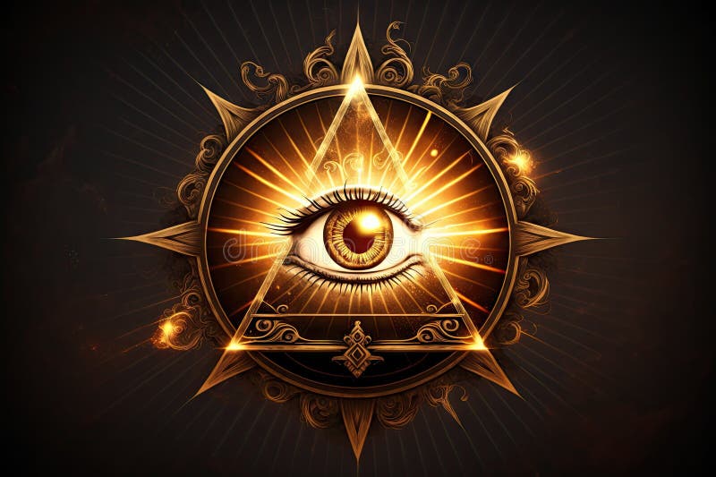 All-seeing Eye with Rays of Sun Shining Down on it, Symbolizing ...