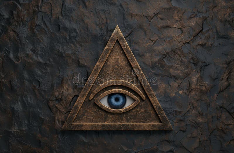 The All-seeing Eye Symbol on a Dark Background Stock Illustration ...