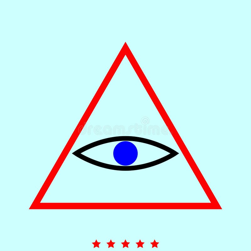 All Seeing Eye Symbol it is Icon . Stock Vector - Illustration of ...