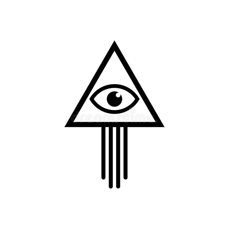 All Seeing Eye Symbol Vector Illustration Stock Vector - Illustration ...
