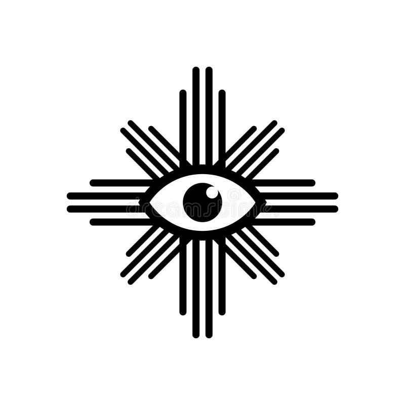 All Seeing Eye Symbol Vector Illustration Stock Vector - Illustration ...