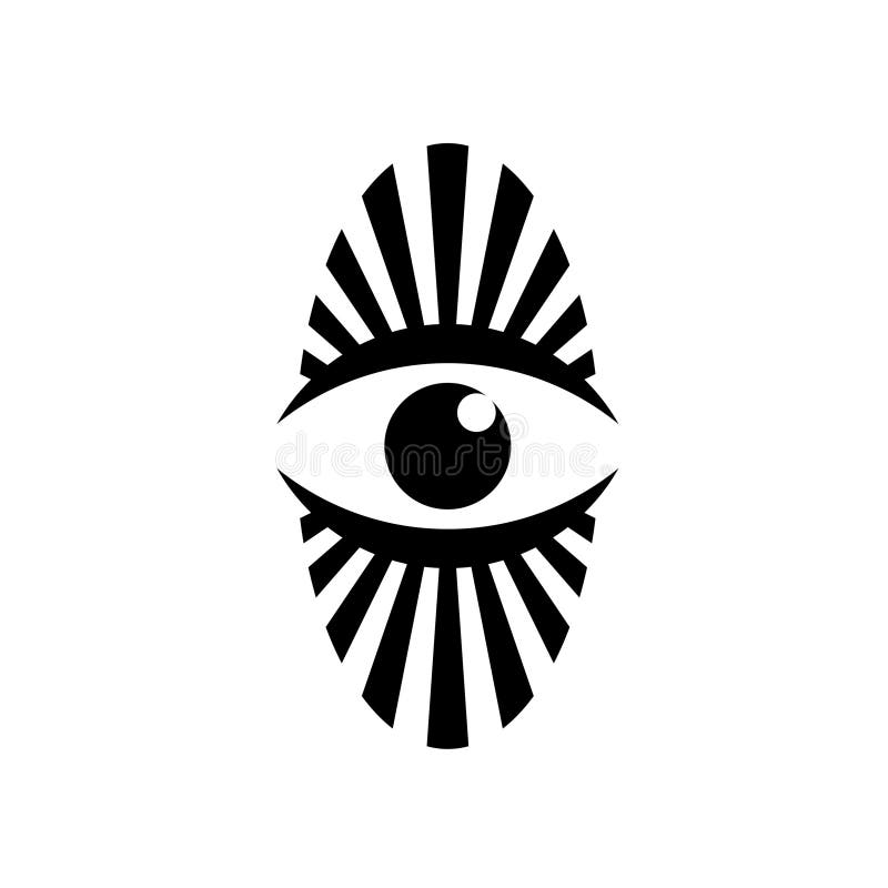 All Seeing Eye Symbol Vector Illustration Stock Vector - Illustration ...
