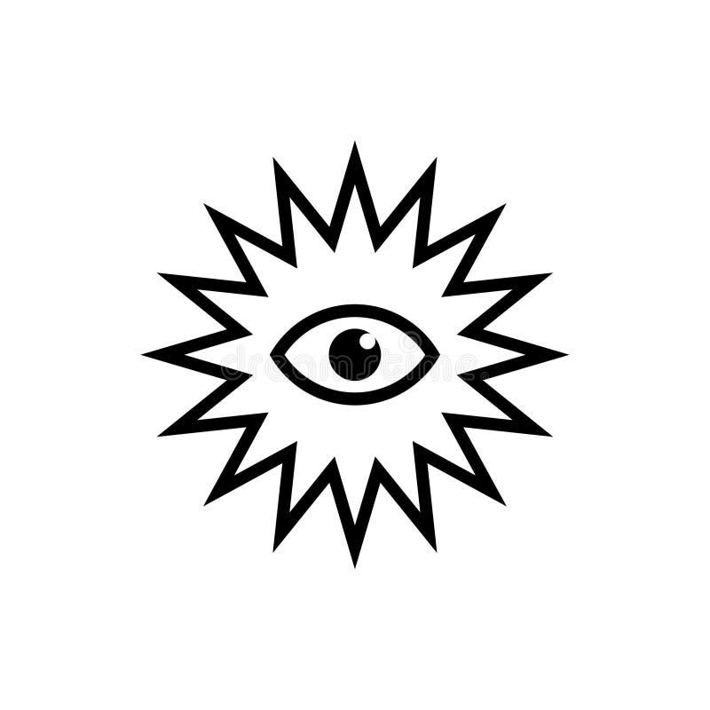 All Seeing Eye Symbol Vector Illustration Stock Vector - Illustration ...