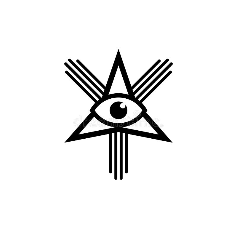 All Seeing Eye Symbol Vector Illustration Stock Vector - Illustration ...