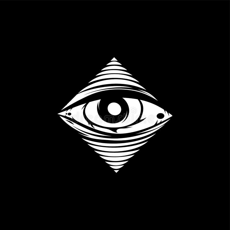 All Seeing Eye Theme Logo Template Stock Vector - Illustration of angry ...