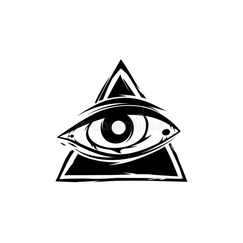 All Seeing Eye Theme Logo Template Stock Vector - Illustration of ...