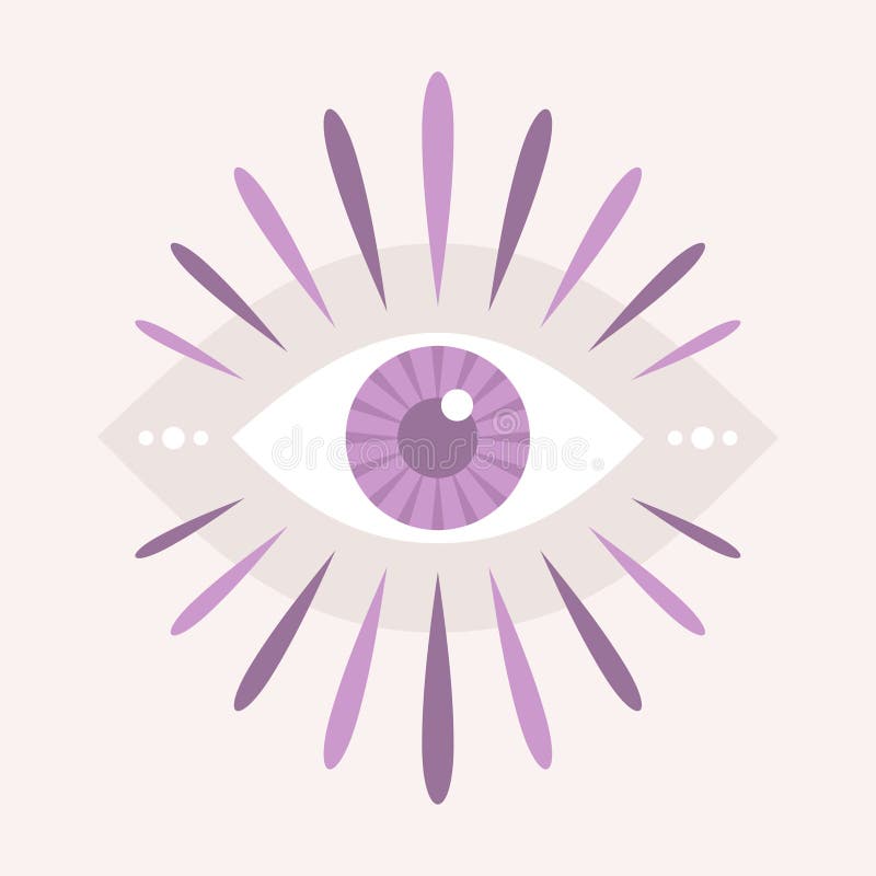 All-seeing Eye or Third Eye, Abstract Flat Vector Illustration Stock ...