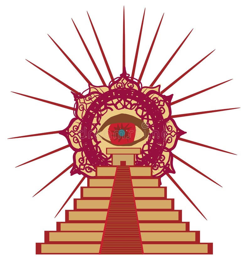 Mayan - Aztec Codex Illustration Stock Illustration - Illustration of ...