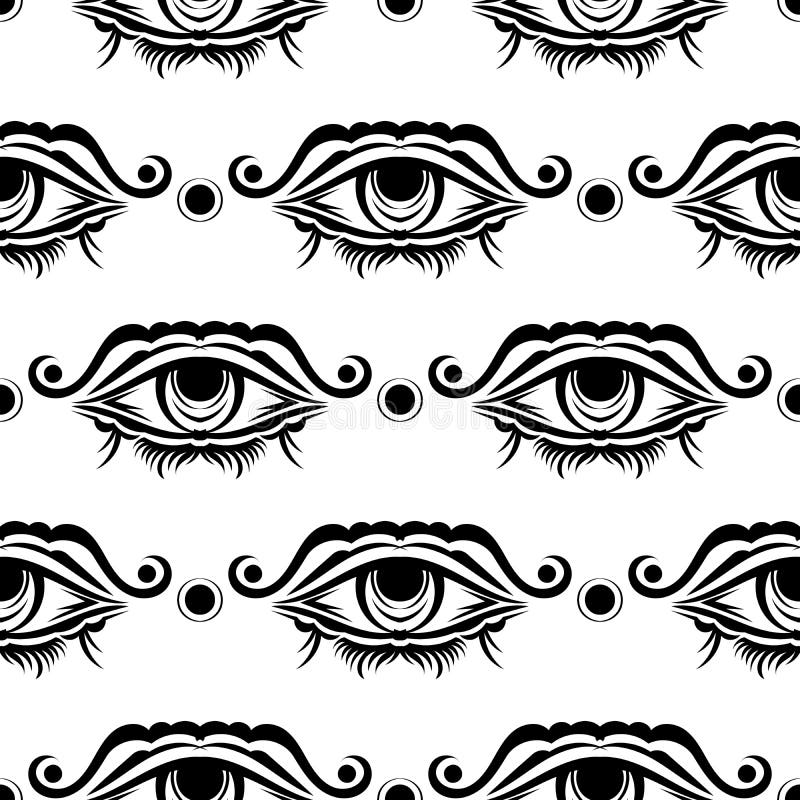 All Seeing Eye Vector Seamless Pattern. Good for Covers, Fabrics ...