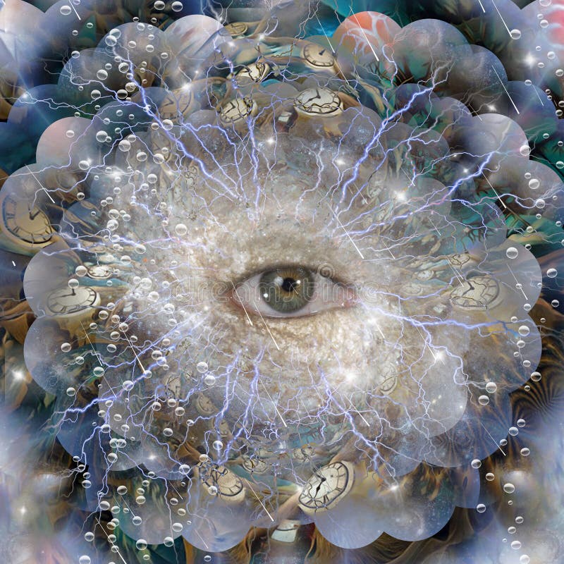 All seeing eye stock illustration. Illustration of aurora - 150750449