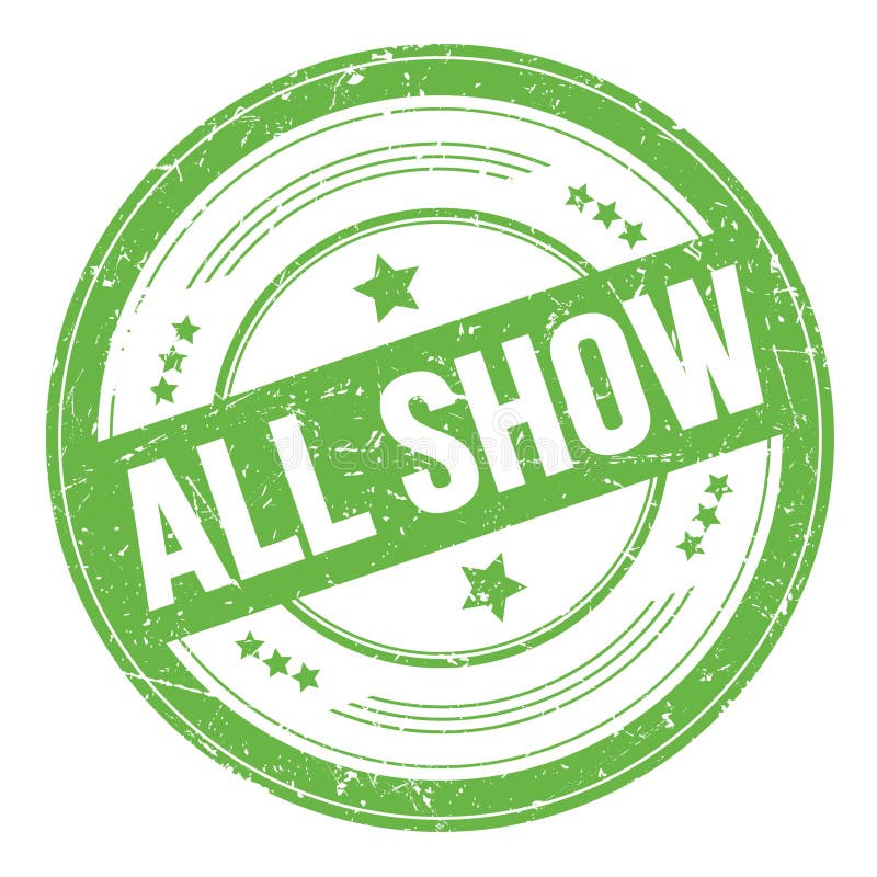 ALL SHOW Text Written on a Light Green Thought Bubble Stock ...