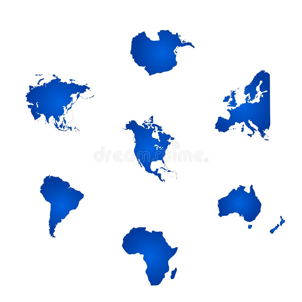 Continents Shapes Stock Illustrations – 537 Continents Shapes Stock ...