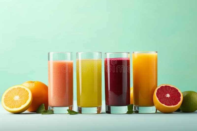 All Sorts of Juice Natural Colors Minimalist Stock Illustration ...
