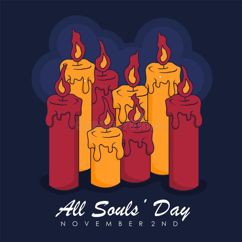 All Souls Day Post Template Vector Horizontal Stock Vector ...