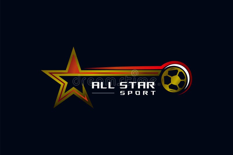 All Star Soccer Sport Gradient Design Template Stock Vector ...