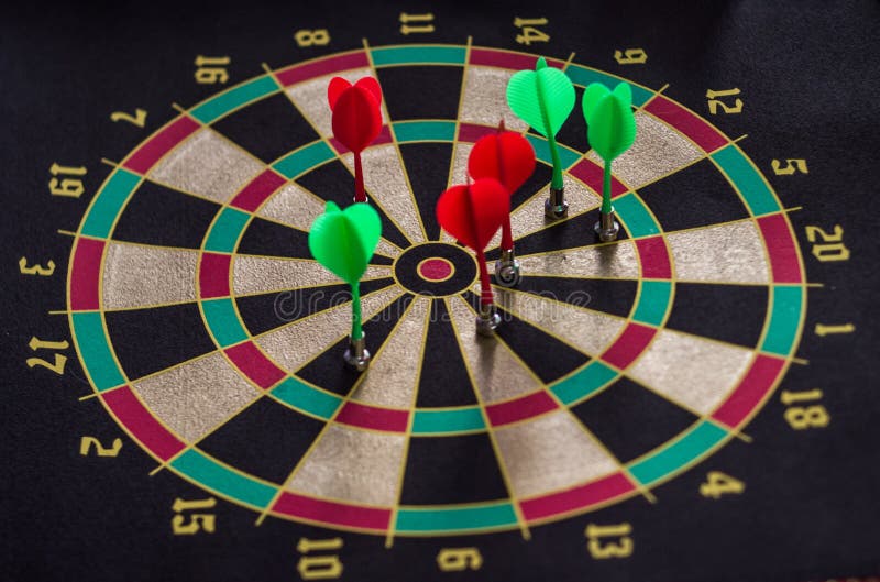 All in target darts game stock image. Image of arrow - 100863233
