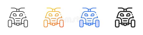 All Terrain Icon.Thin Linear, Gradient, Blue Stroke and Bold Style ...