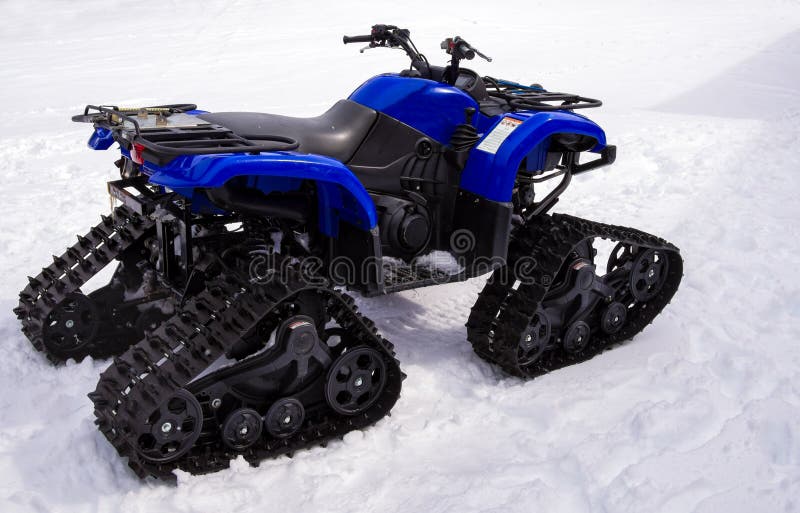 All Terrain Utility Snowmobile Vehicle Stock Photo - Image of snow ...
