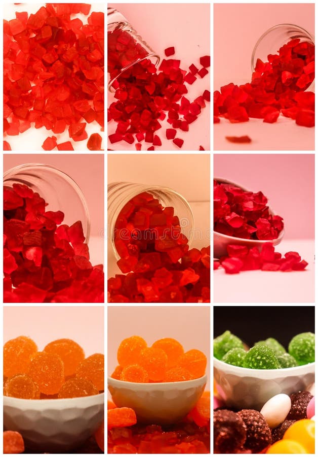 All Types of Candies in the Collage Photo Stock Image - Image of ...