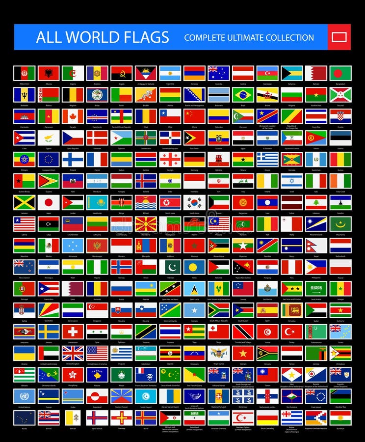 All flags frame stock vector. Illustration of banner - 16980842