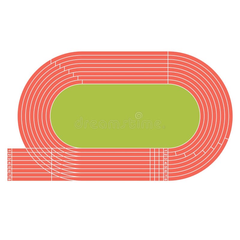 All Weather Running Track Bird Eye View Vector Illustration Stock ... All Weather Running Track Bird Eye View Vector Illustration Stock ...