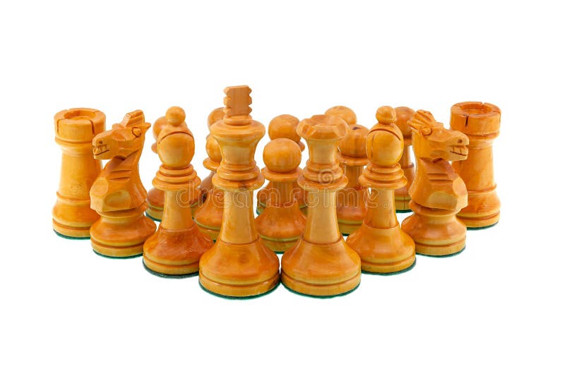 All White Chess Pieces in Close Formation Stock Image - Image of close ...
