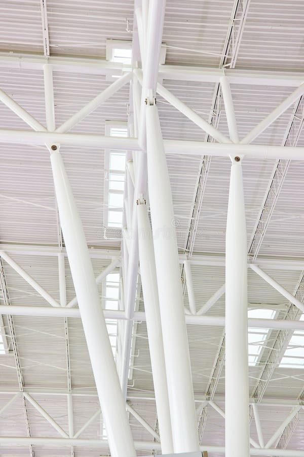 All White Support Beams and Trusses for White Ceiling Very Pristine ...