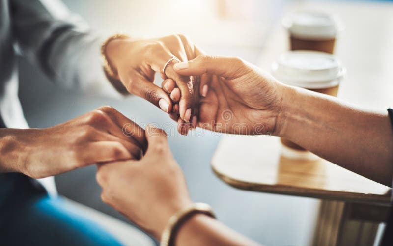 All Will Get Better Soon. Closeup Shot of Two Women Holding Hands ...