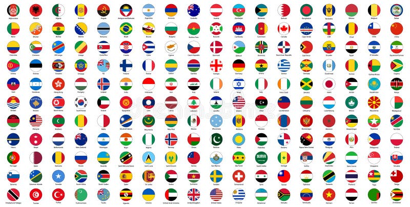 All World Countries Official National Flags Template for Your Design ...