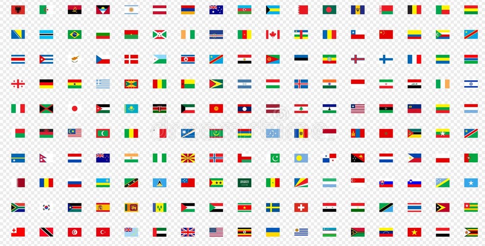 All World Flags - Vector Set of Rectangular Icons. Flags of All ...