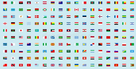 All World Flags - Vector Set of Rectangular Icons. Flags of All ...