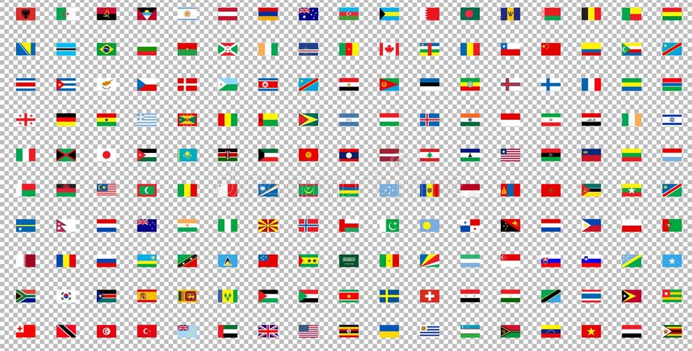 All World Flags - Vector Set of Rectangular Icons. Flags of All ...