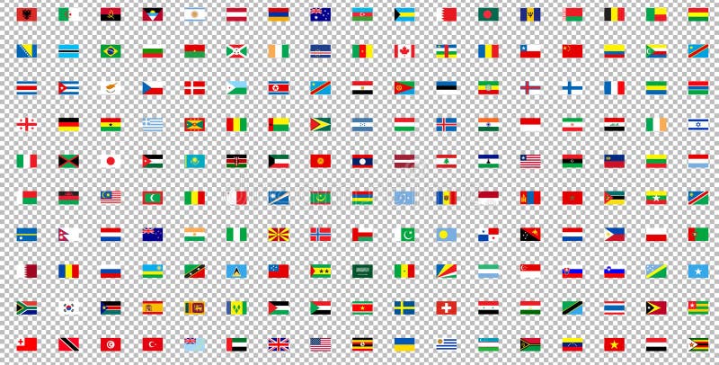 All World Flags - Vector Set of Rectangular Icons. Flags of All ...