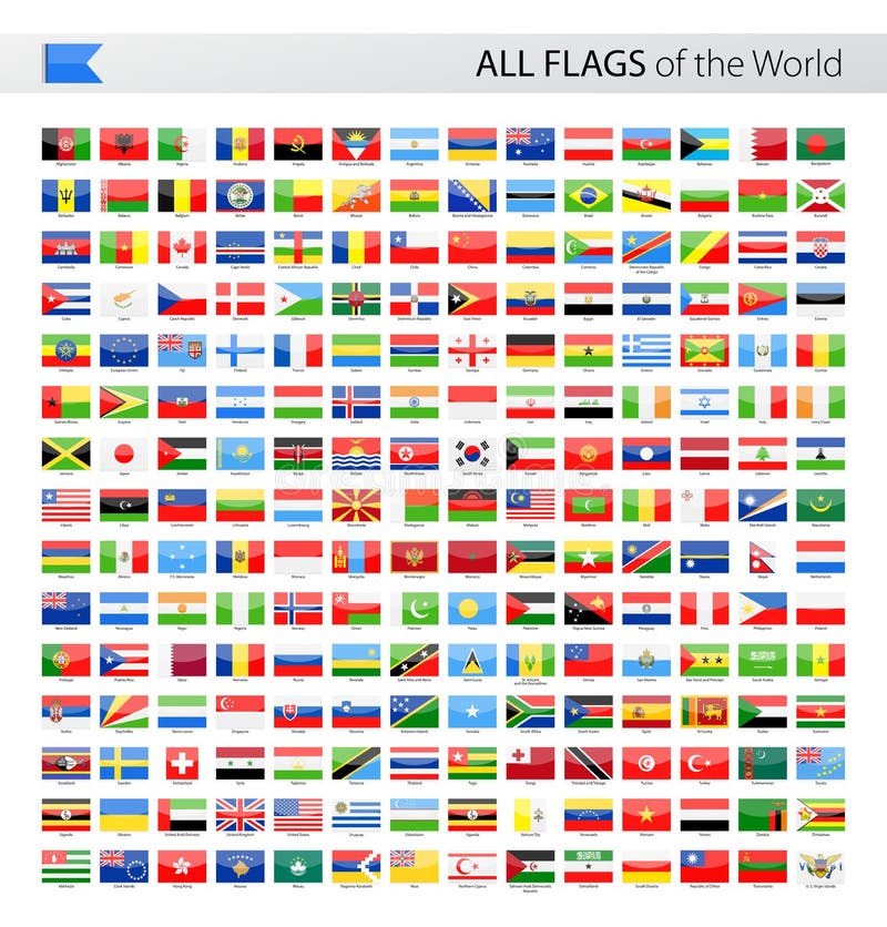 All World Vector Flags - Collection Stock Illustration - Illustration ...