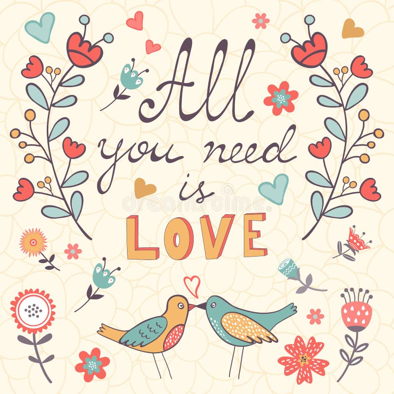 All You Need is Me Love Concept Stock Vector - Illustration of message ...